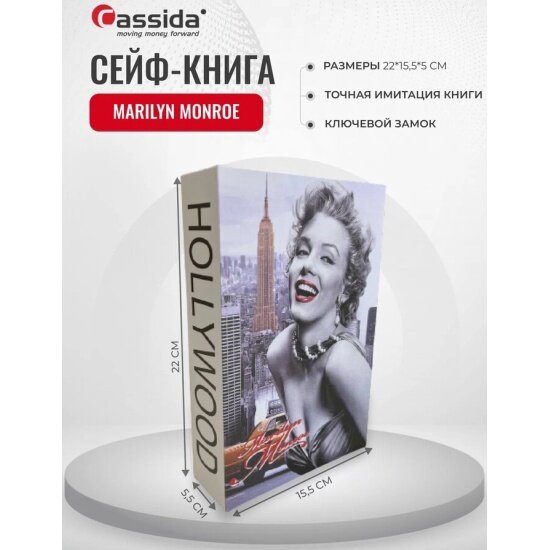 Сейф-книга Cassida Monroe, 155x220x55 мм