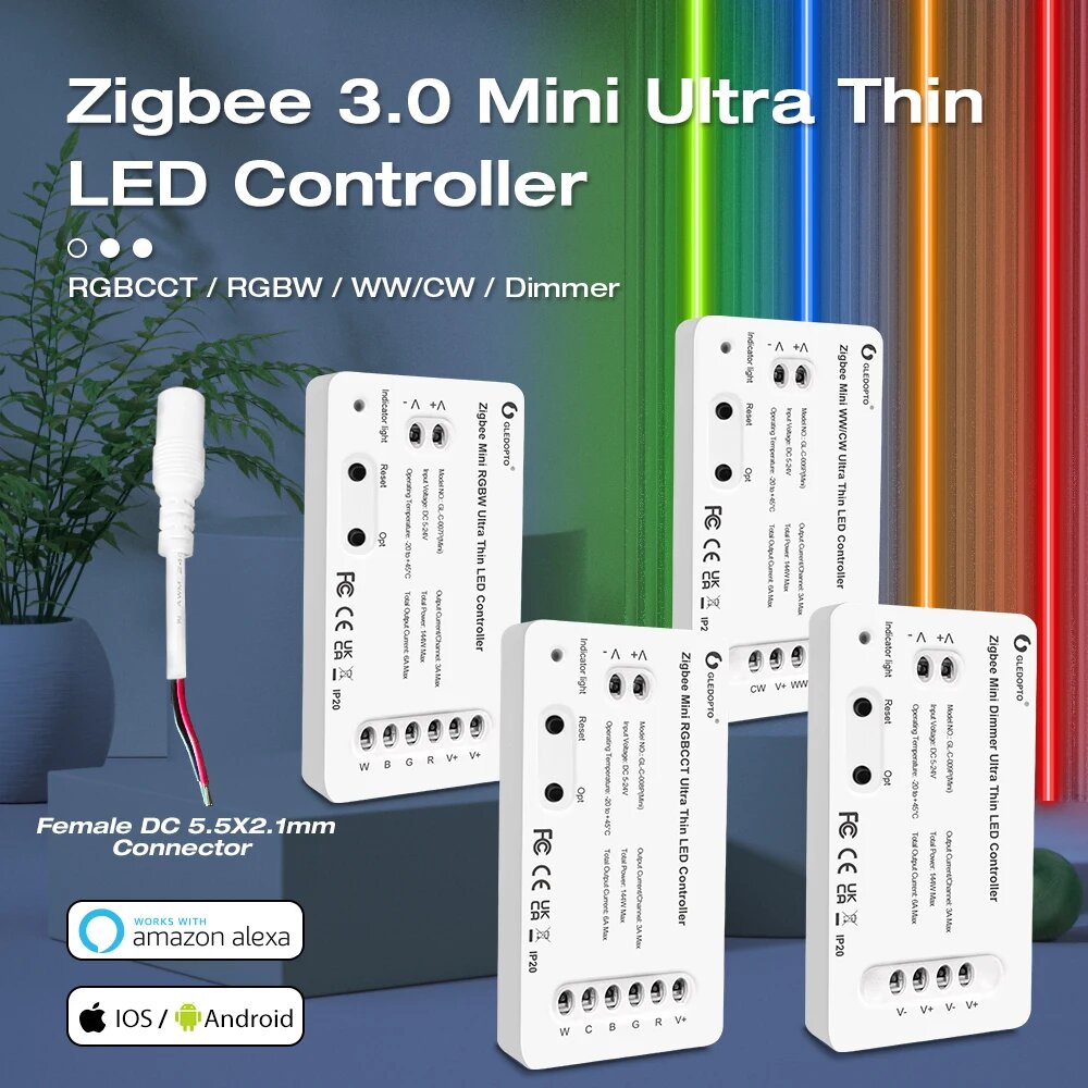 Zigbee Mini Dimmer Pro, белый, 3 кнопки — фото 1