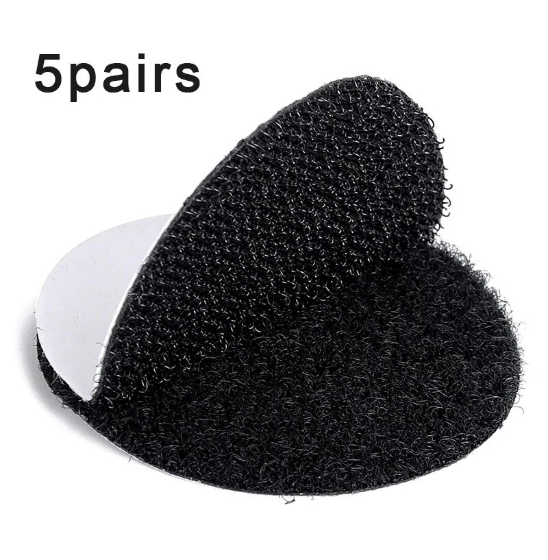 Черные липучки 100% нейлон 8 см black 5pairs