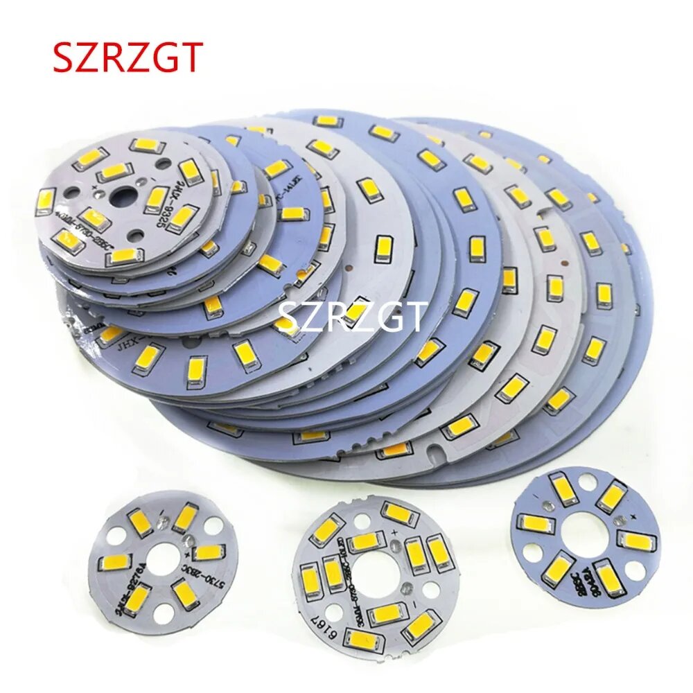 Светодиодные чипы 5W теплый белый 10leds 44mm