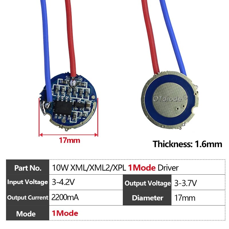 Трансформатор освещения OTdiode 3Вт 5Вт 10Вт 10W 17mm 1Mode