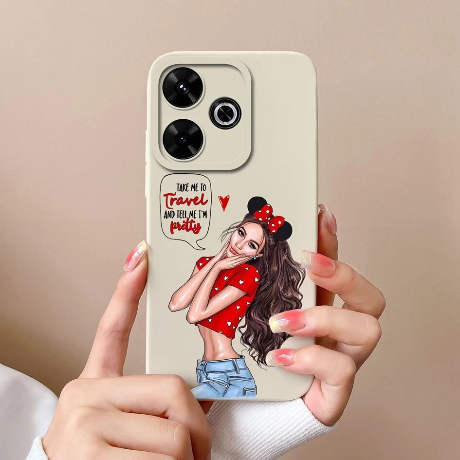 Чехол для Xiaomi Redmi 13 4G 13 C, задняя крышка с популярным мультяшным рисунком, Силиконовый Мягкий противоударный чехол для Xiaomi Redmi 13 C, чехол