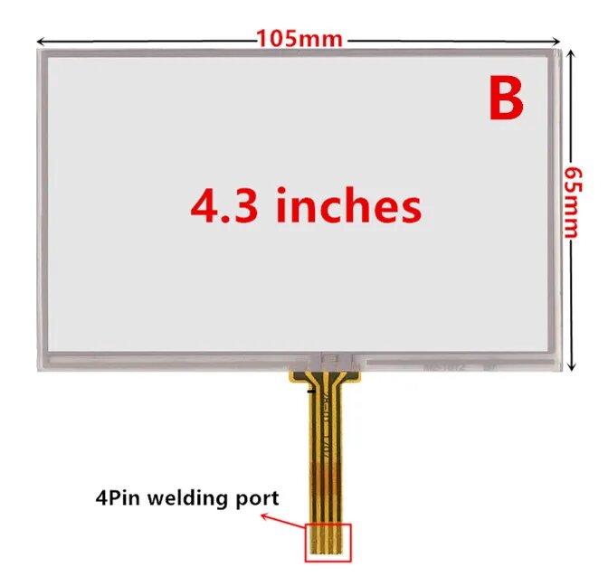 Резистивный сенсорный экран Heyman 5 дюймов 4.3 inch Style B