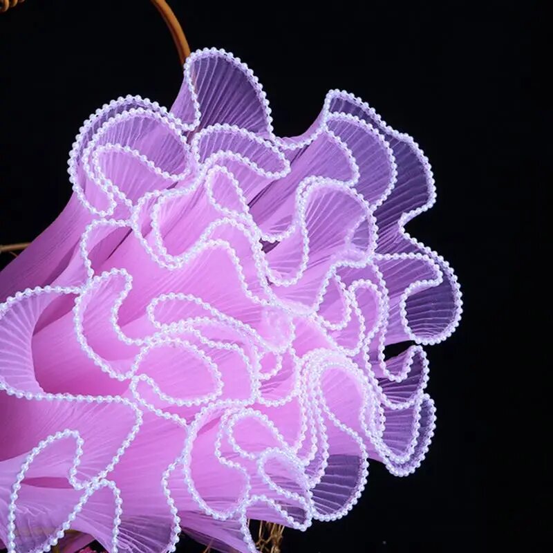 Цветочная оберточная бумага, жемчужная, серебристая, золотистая отделка, волнистая кружевная пряжа, букет «сделай сам», подарочная упаковка, нить в виде волны украшение, 28 см * 4,5 м