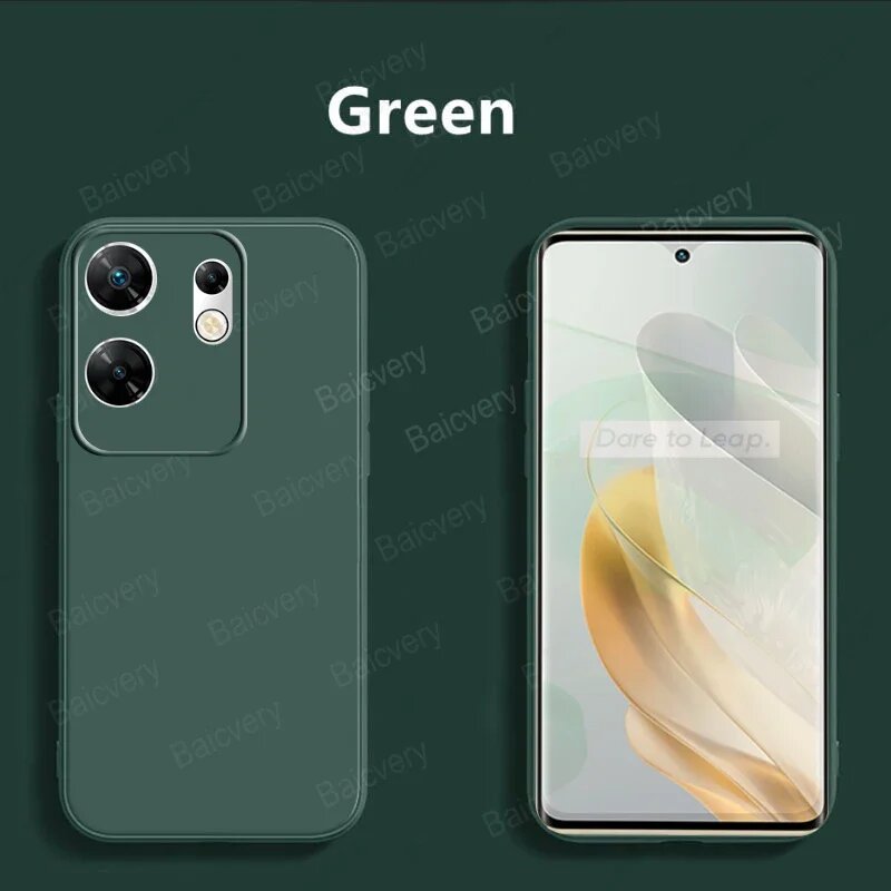Чехол для Infinix Zero 30 4G, зеленый, силикон