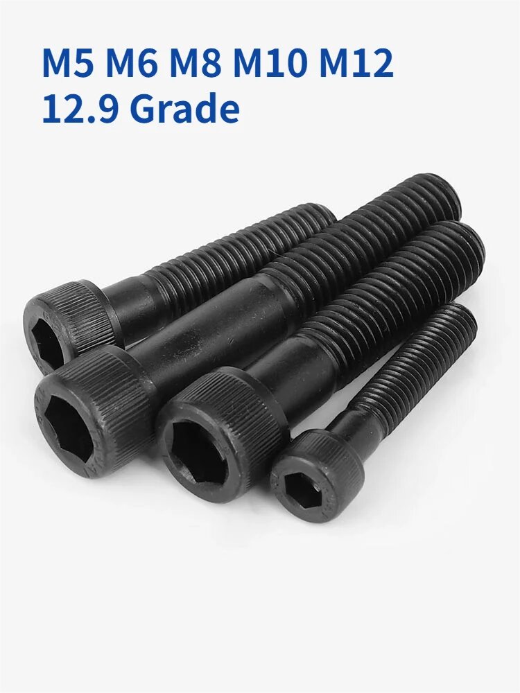 Шестигранные болты из углеродистой стали 12.9 класса 55mm, M6 -2pcs