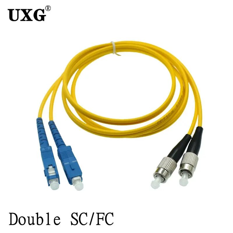 UXG Одномодовый оптоволоконный кабель LC-LC 3.0 мм 3 м Double SC-FC, 1M