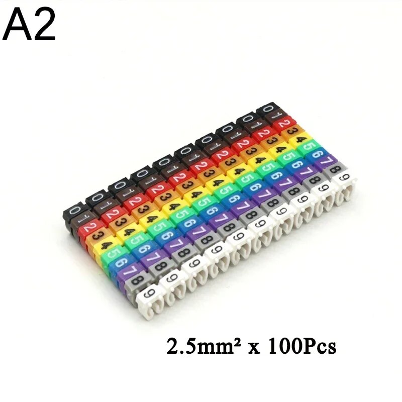 Кабельные маркеры разъемные пластиковые 2-8 мм Cat5 2.5mm