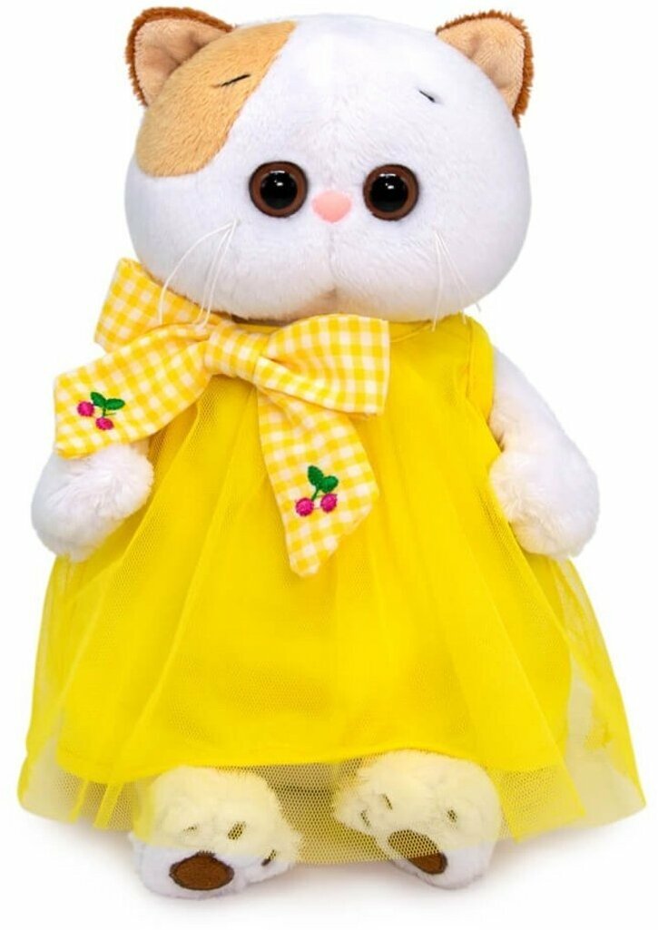 Budi Basa Мягкая Игрушка Кошечка Ли-Ли в желтом платье с бантом (24см) (в подарочной коробке) LK24-099, (ООО "МПП")
