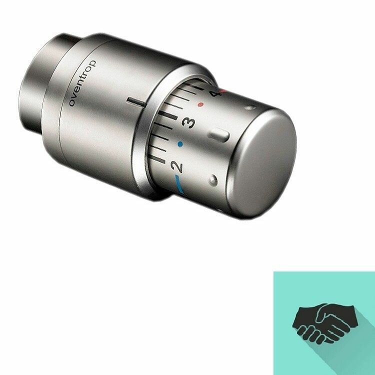 Термостатическая головка Oventrop Uni SH 7-28 С; 1012085; матовая сталь; овентроп;