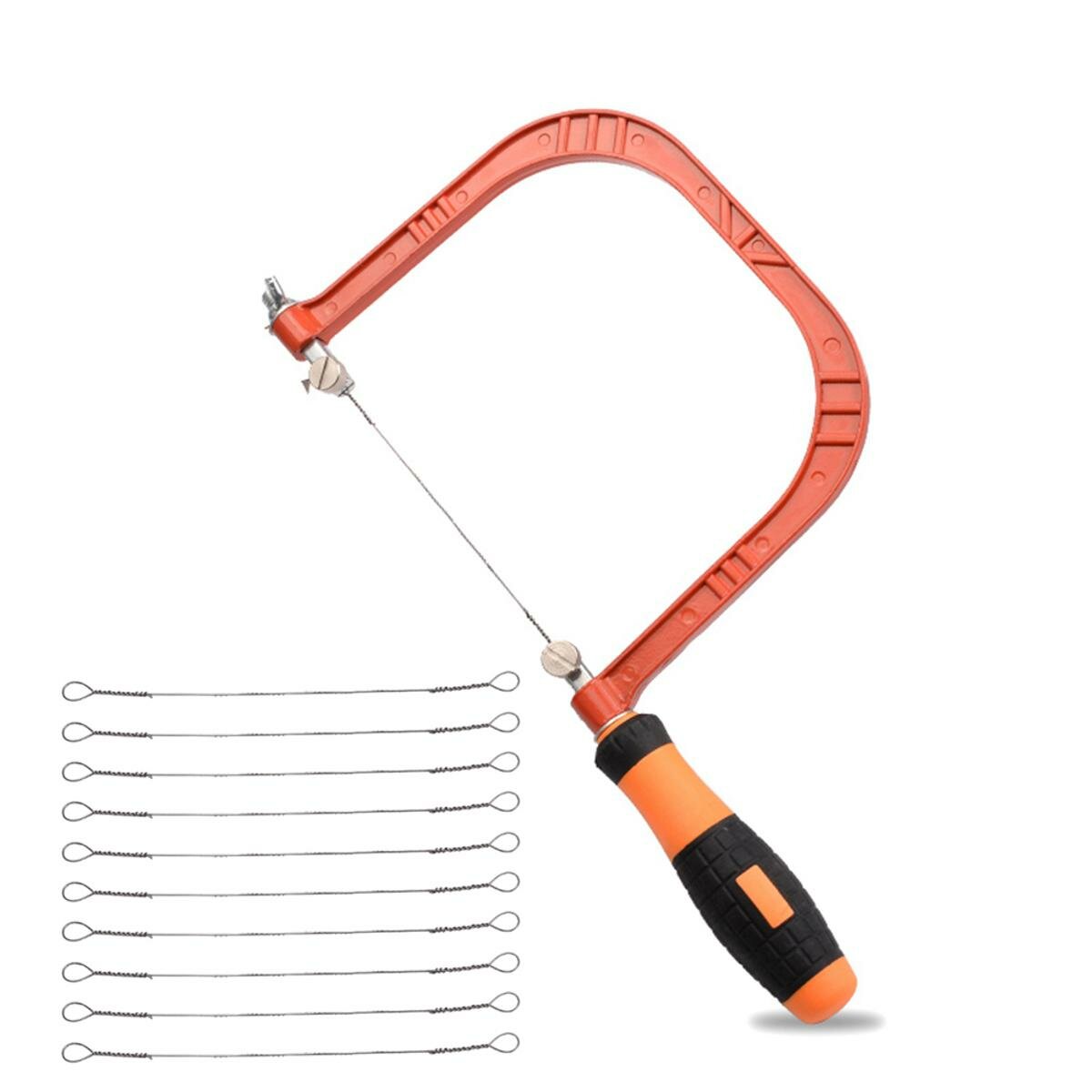 5-дюймовый лобзик, ручная пила по дереву с дополнительными 10 лезвиями по 130 мм, инструмент для самостоятельной резки