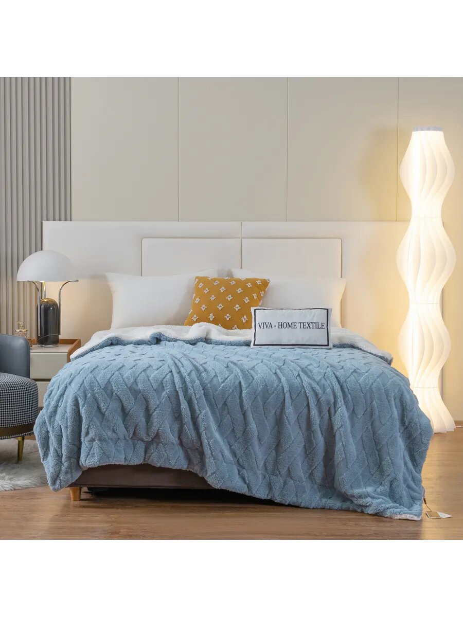 Плед евро теплый бамбуковая микрофибра 200х230