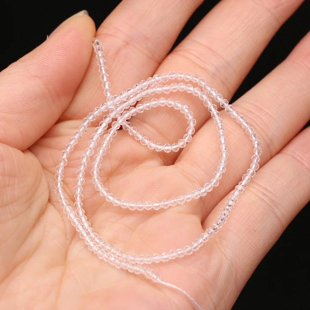 Бусины шпинель темно-красные 2 мм 38 см Белый, white