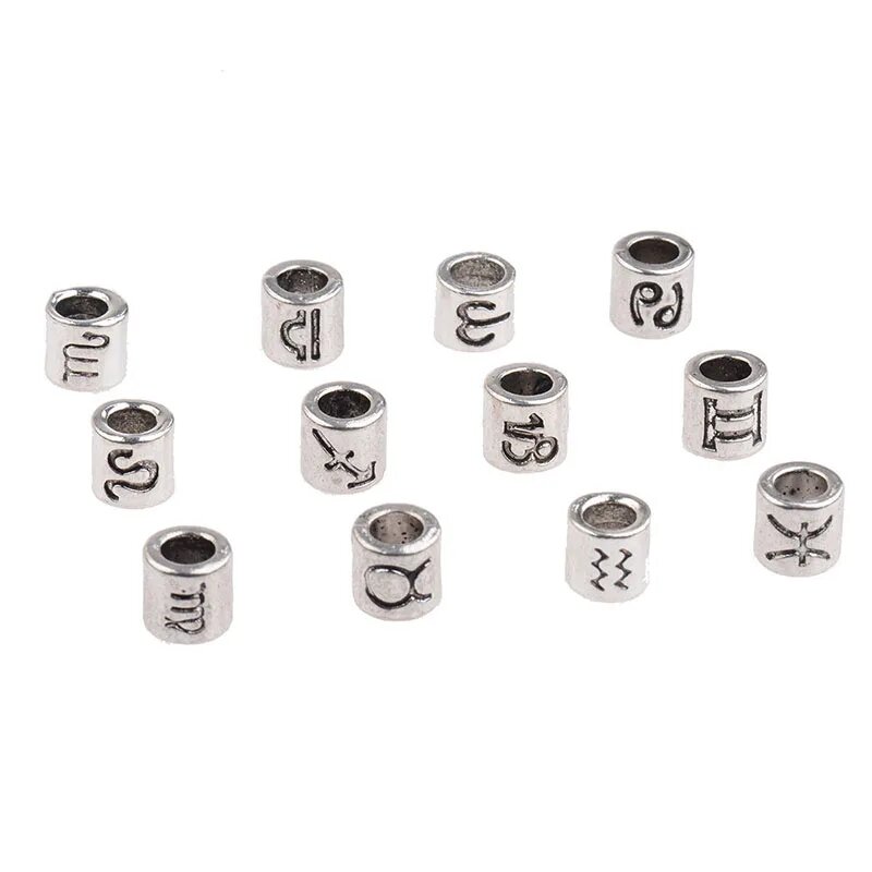 Цилиндрические бусины для браслетов, 12 штук BD239