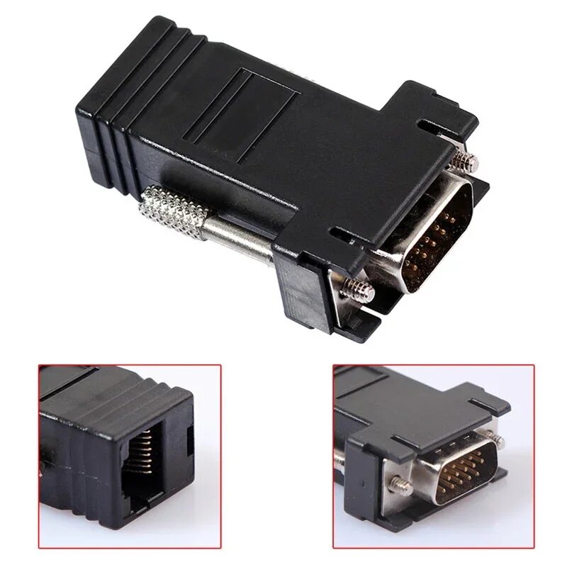 VGA удлинитель RJ45 20 м Male
