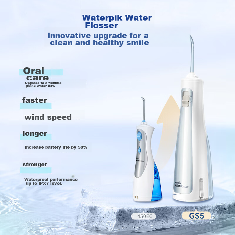 Ирригатор Waterpik Portable Electric Water Flosser, с насадками, цвет Green