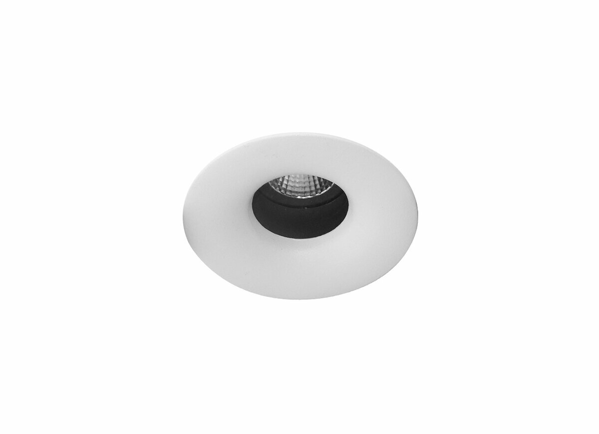 Donolux Led св-к встраиваемый, 12W, D88, H108мм, 671Lm, Ra90, 40°, 3000К, IP20, белый, блок питания в комплекте
