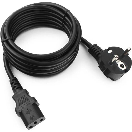 Кабель питания Cablexpert Schuko-C13, 3x1.5мм2, 10A, с заземлением, медь, 1.5м, черный