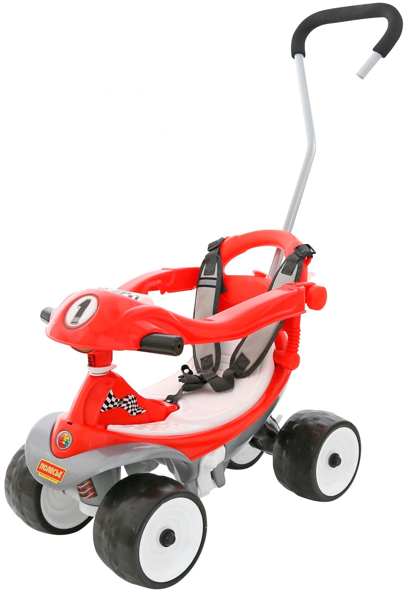 46314 Машинка-каталка квадрик Coloma Formula 2 красная с ремнями безопасности