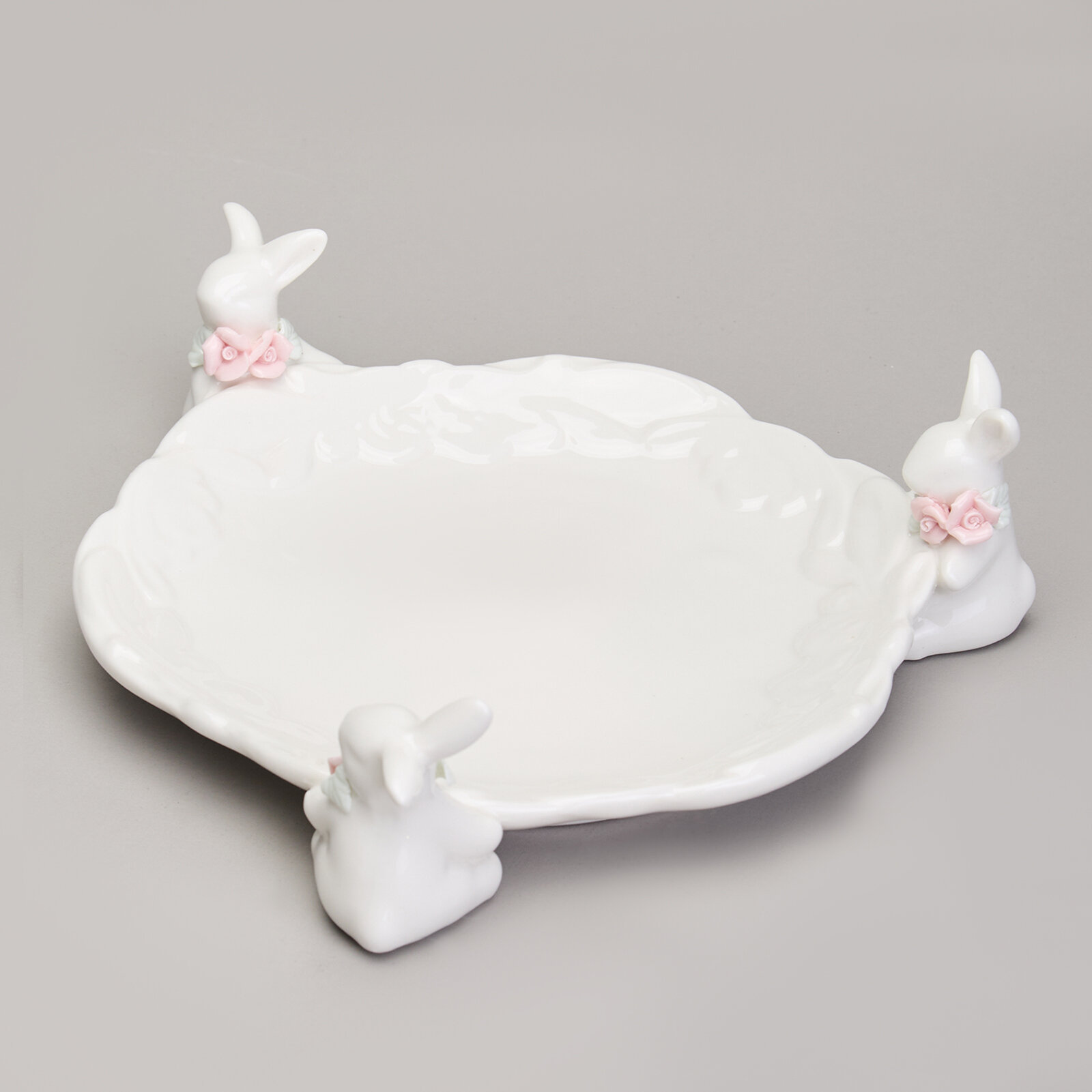 Блюдо сервировочное 146-2163 кролики 21,5х21,5х6 см