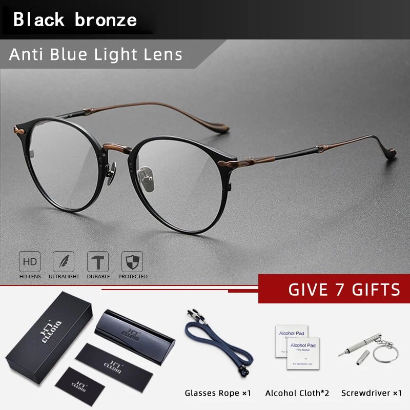 Мужские очки CLLOIO Black Bronze, антибликовое покрытие, M3112