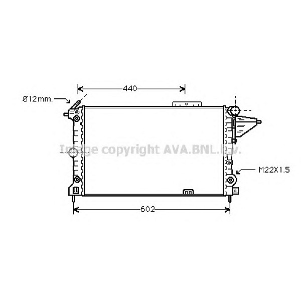 AVA QUALITY COOLING ola2120 (03096382 / 1300090 / 1300090) радиатор охлаждения Opel (Опель) vectra a