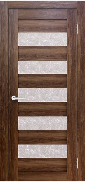 Межкомнатная Дверь Verda Х-4 Орех со Стеклом Гранит Прозрачный 2000х700мм (Полотно 1шт) / Верда.