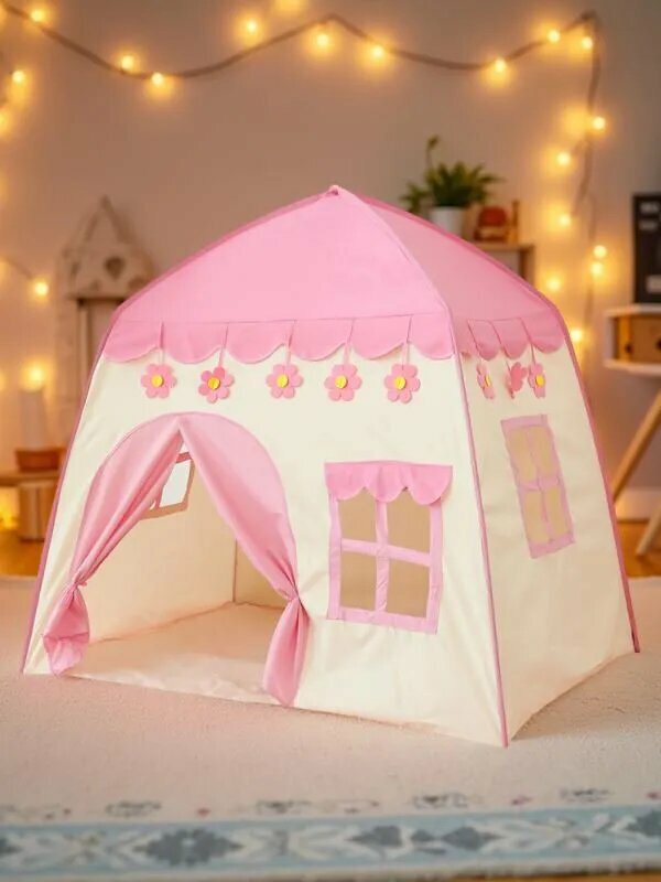 Детский игровой домик , палатка для дома и улицы мальчику и девочке Розовая