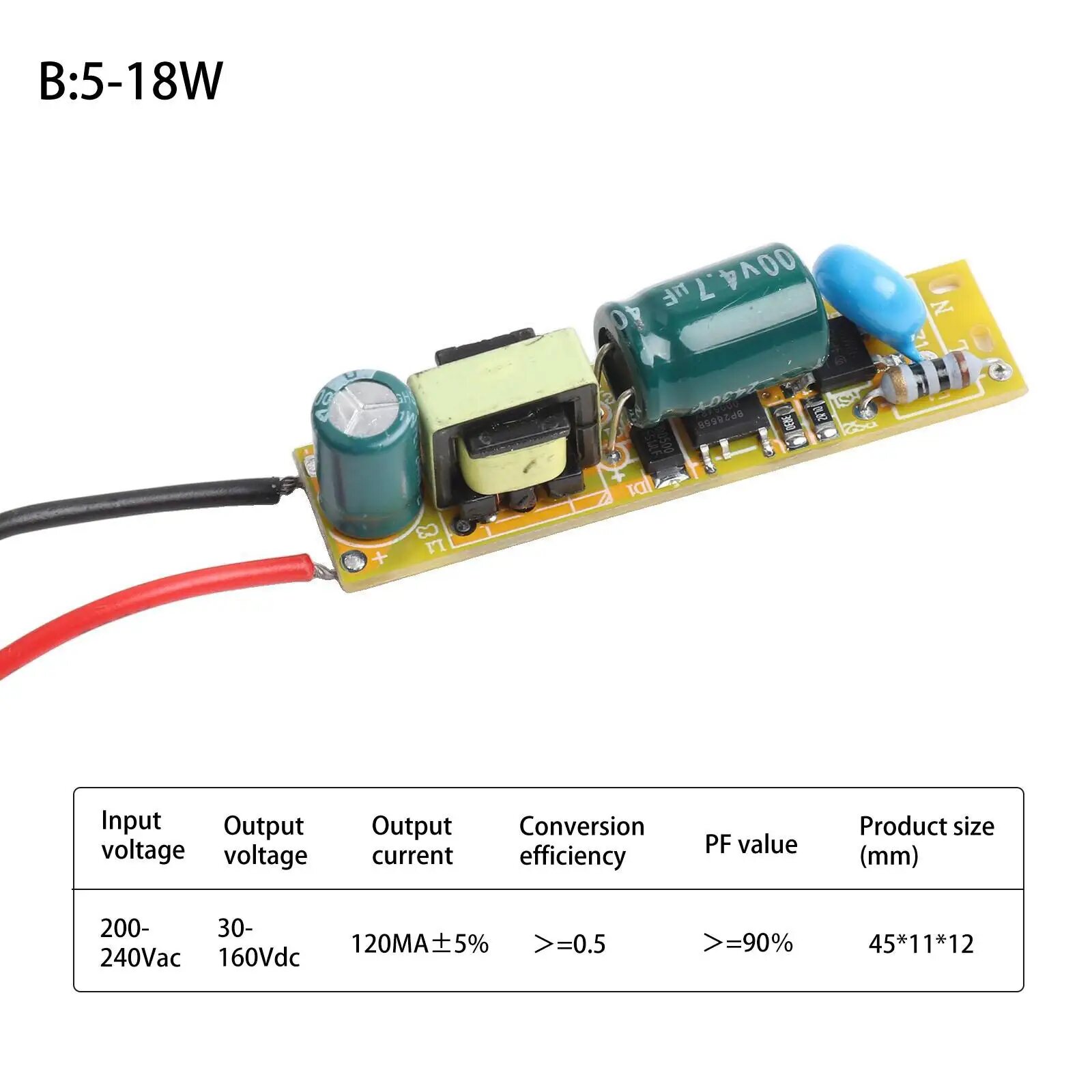 Трансформатор для светодиодных светильников B 5-18W 120MA