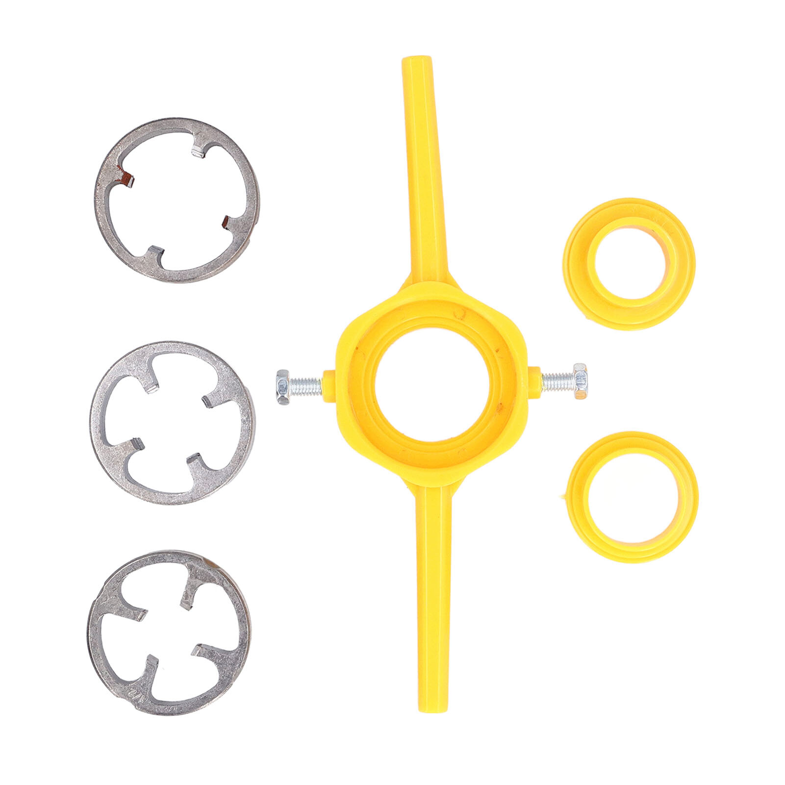 Набор из 6 инструментов для нарезки резьбы для труб из ПВХ, сантехнический инструмент с плашками NPT 1/2 дюйма, 3/4 дюйма, 1 дюйм