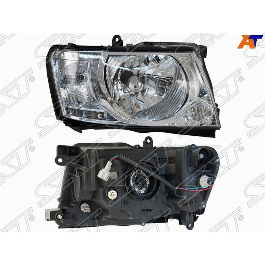 SAT ST21511A2R Фара Nissan Patrol 04-10 / Safari 04-07 (Справа/ Галоген/ Ручная регулировка)