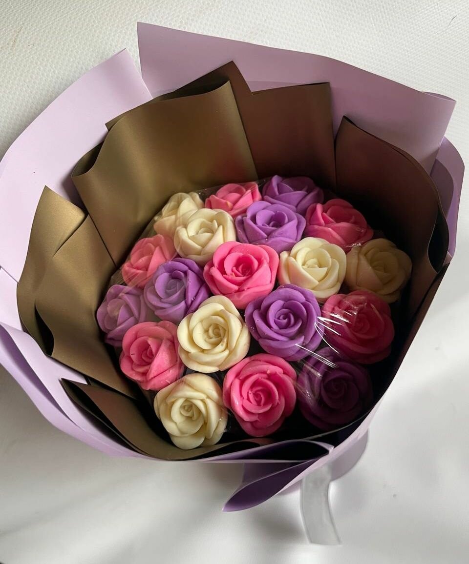ТД НебыковА Сладкий букет из конфет шоколадные розы 19 шт парадиз