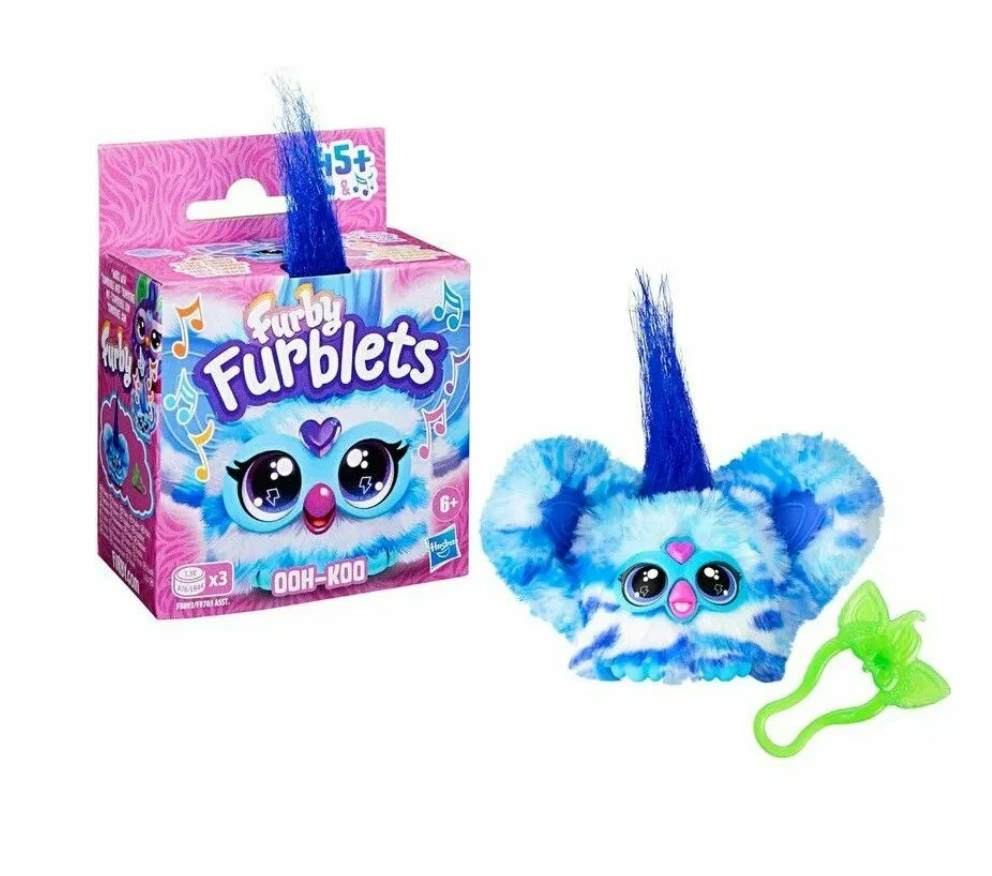 Интерактивная мягкая игрушка брелок Hasbro Furby OOH-KOO 45 звуков F8893