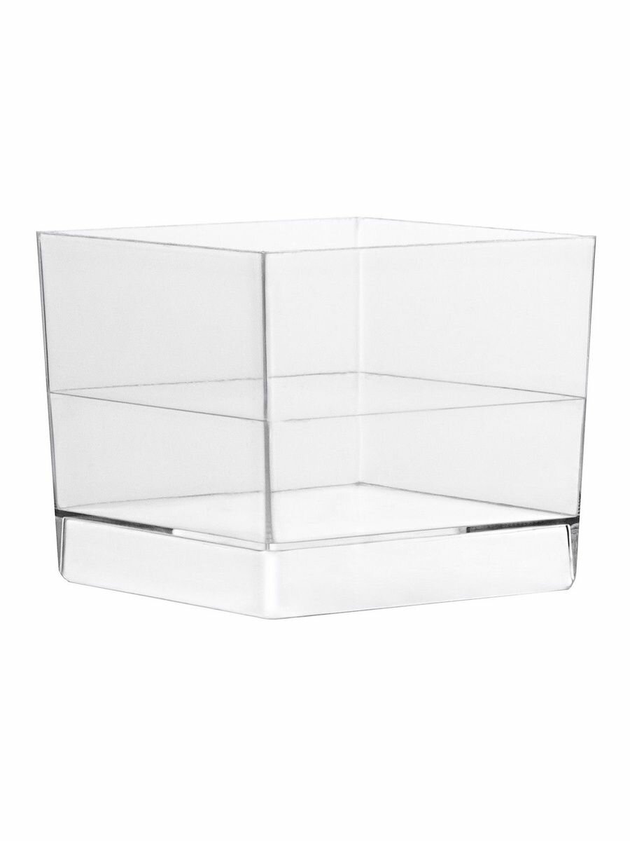 Креманка Куб, 60 мл, форма для фуршета одноразовая, 15 шт, прозрачная