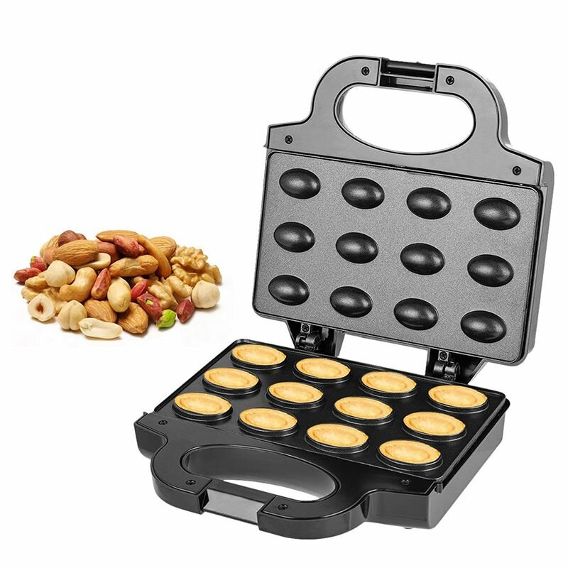 Машина для ореховых десертов 750Вт, Нержавеющая сталь, Антипригарный противень, Таймер, 220В
