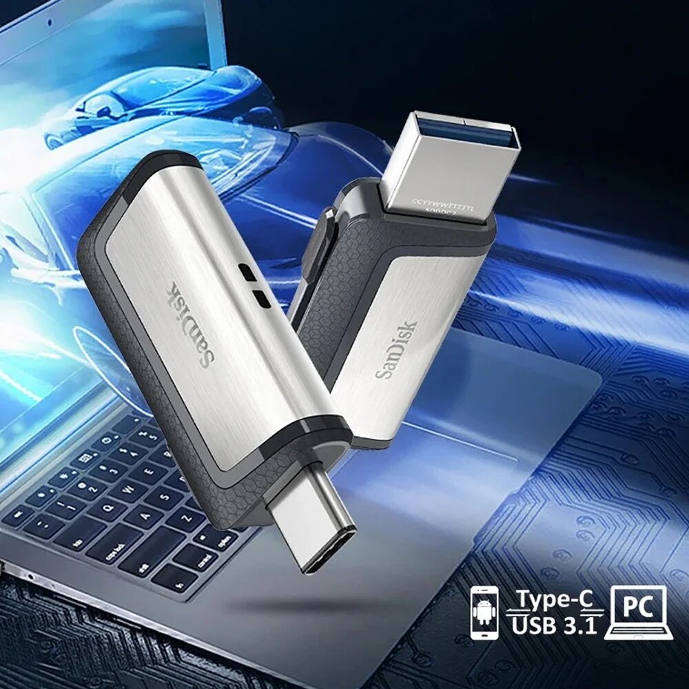 SanDisk Ultra Dual Drive OTG USB 3.1 Type-C флеш-накопитель 64/128/256 ГБ 256GB
