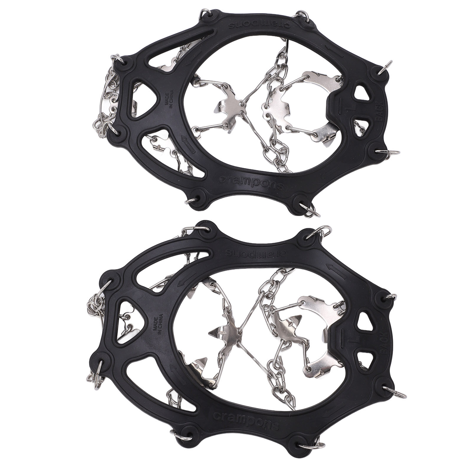 Протекторы для обуви с 19 шипами, противоскользящие кошки для походов и альпинизма с сумкой для хранения