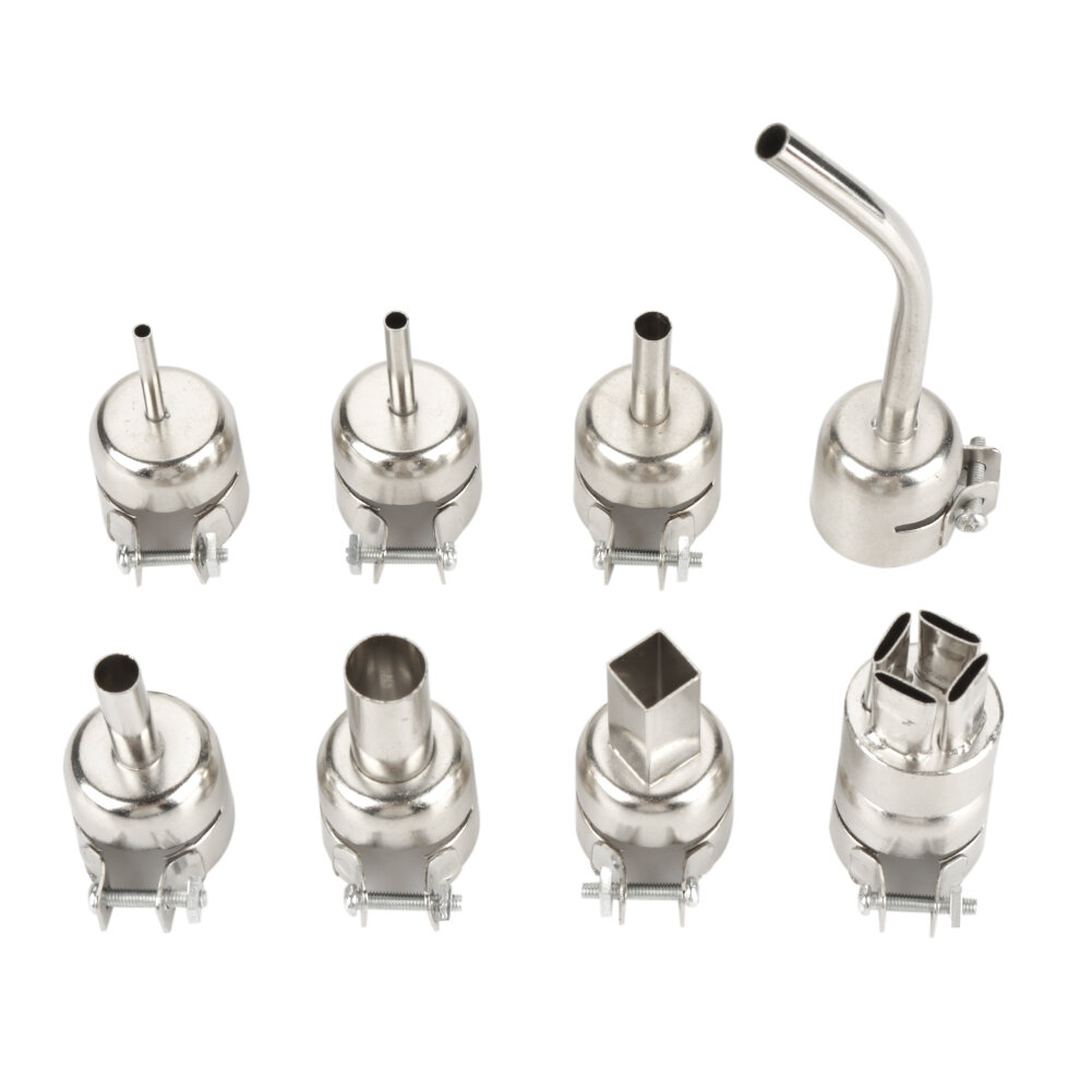 8Pcs Nozzles for 8858 I 650W LED Digital Display Adjustable Electric Hot Air Gun Heat (Nozzles)