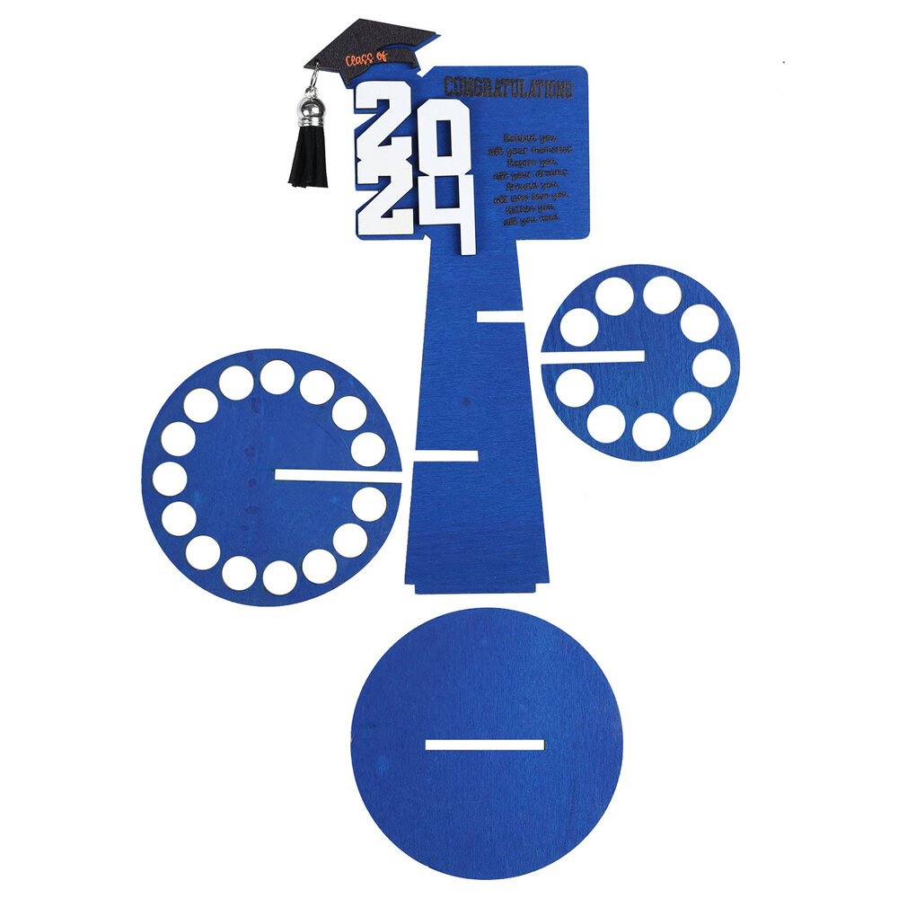 Выпускной подарок Держатель денег Деревянный многоуровневый держатель денег с 25 отверстиями, Денежный торт для денег Принадлежности для выпускной вечеринки