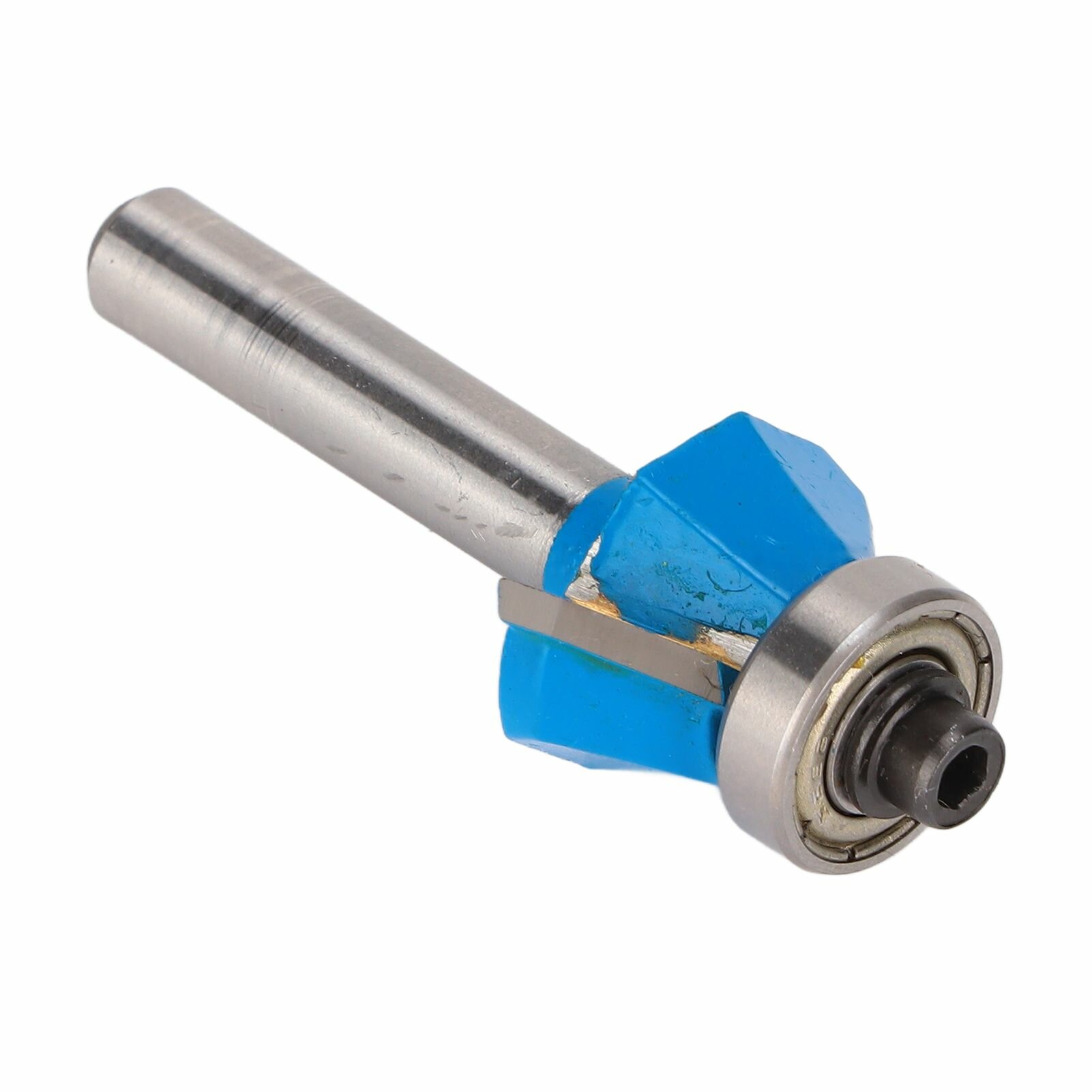 Фреза 45 градусов, инструмент для снятия фаски с круглым хвостовиком 1/4 дюйма с верхним подшипником для деревообработки1/4x1/4