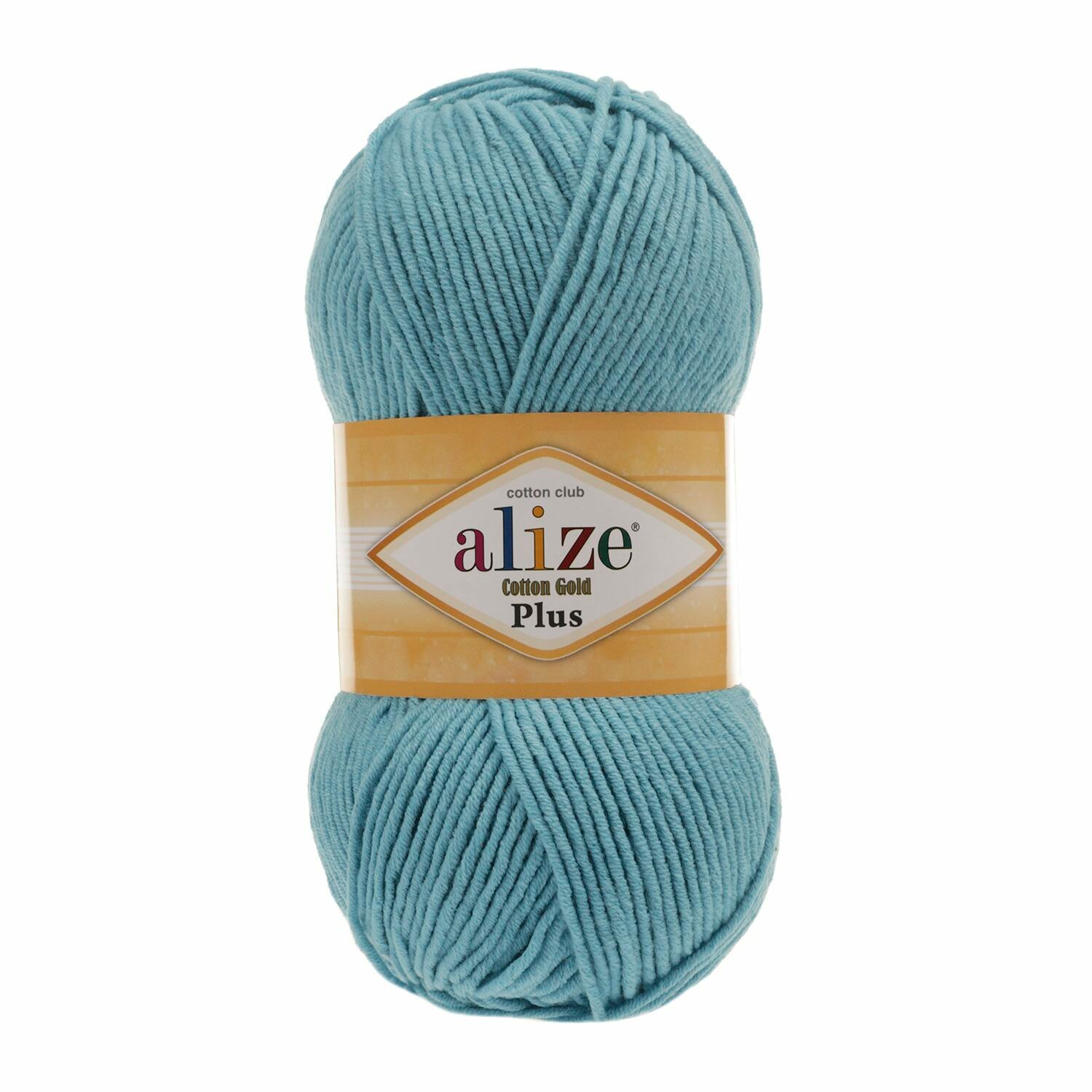 Пряжа Alize Cotton Gold Plus 128 (5 мотков по100г/330м) светлая бирюза
