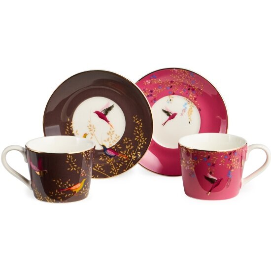 Кофейный набор Lefard "Golden Birds" 2 персоны, 4 пр, 120 мл