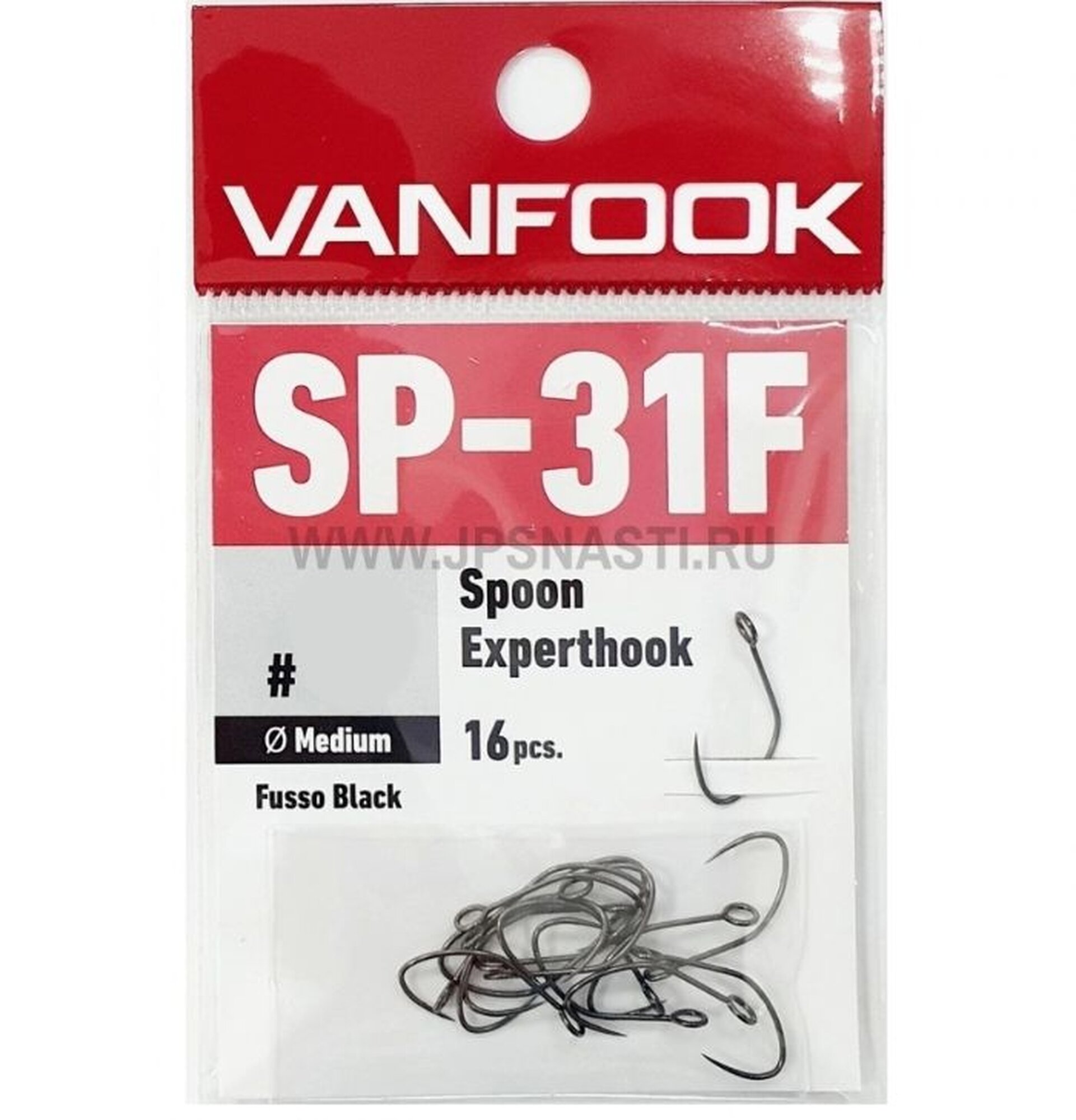 Одинарные крючки для рыбалки Vanfook SP-31F, Fusso Black, #7 / Японские крючки ВанФук