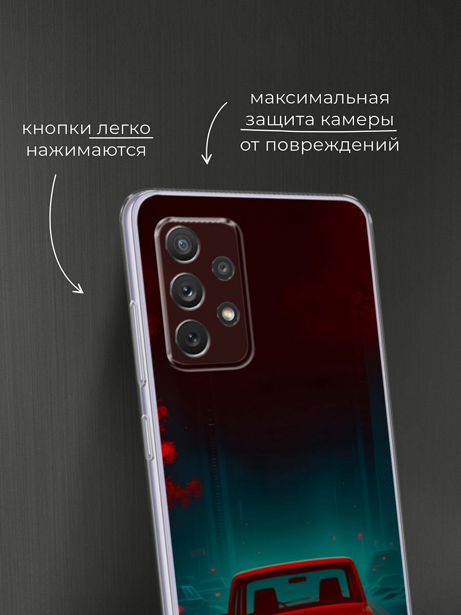 Чехол на Samsung Galaxy A73 / Самсунг Галакси А73 с принтом Неоновая дорога — фото 1