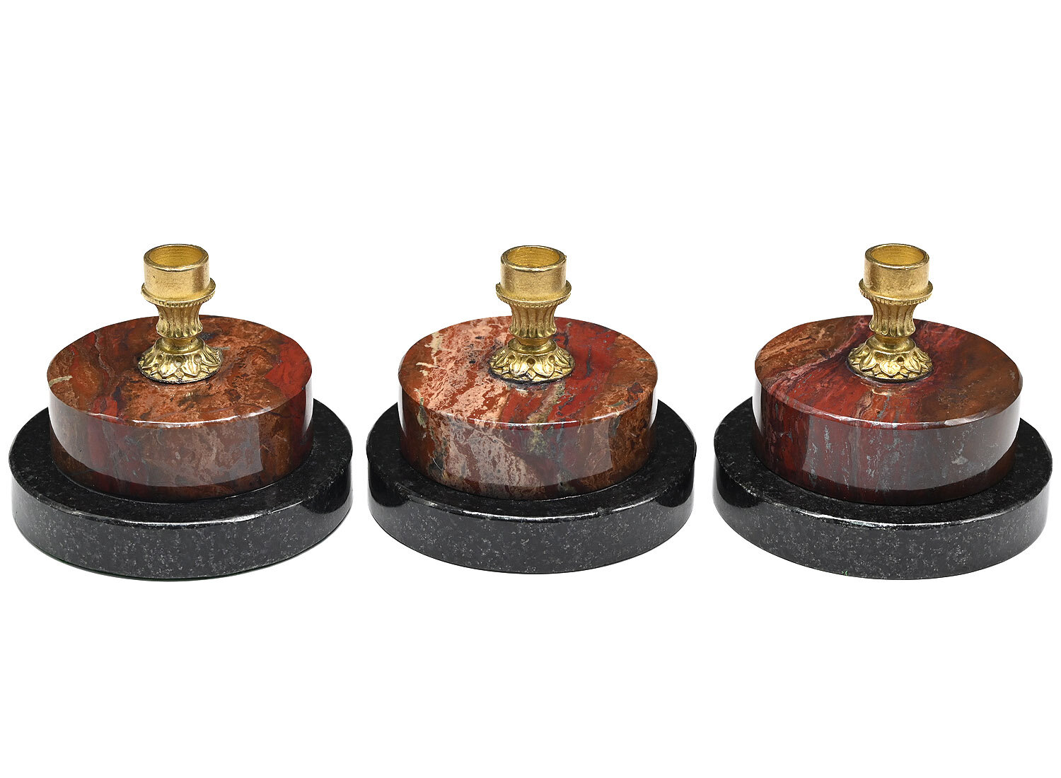 Подсвечник из яшмы со змеевиком Церковный, 65*65*50мм.