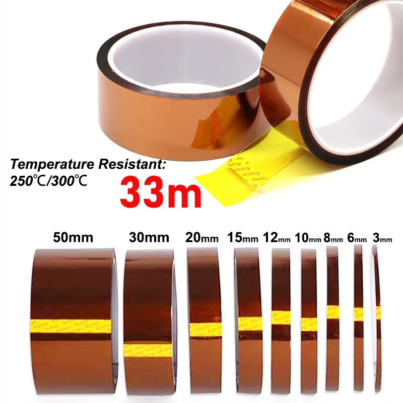 Золотая высокотемпературная тепловая лента 3-100 мм 12mm, 1 roll