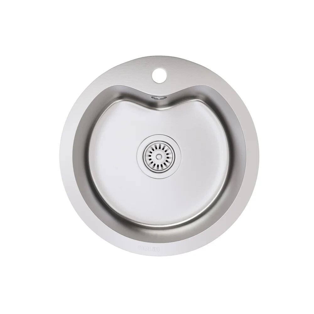 Мойка кухонная Oulin OL-357 металлическая, 43x43, круглая, мойка для кухни, немецкая
