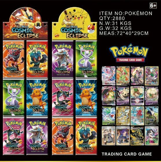 Кросс-бордерные карты Pokémon с футбольной звездой Shanhaijing, лазерные TCG, настольная игра Naruto Demon Slayer