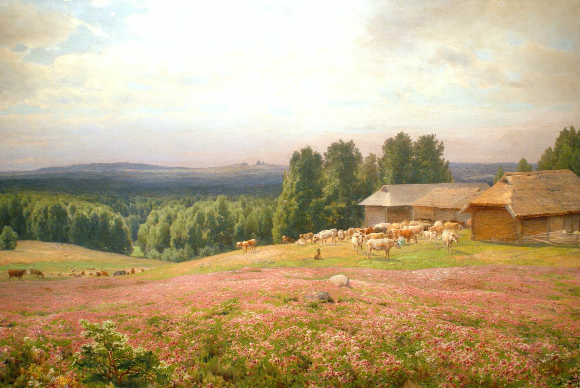 Картина Горавского Аполлинария Клевер в цвету 80х53 см