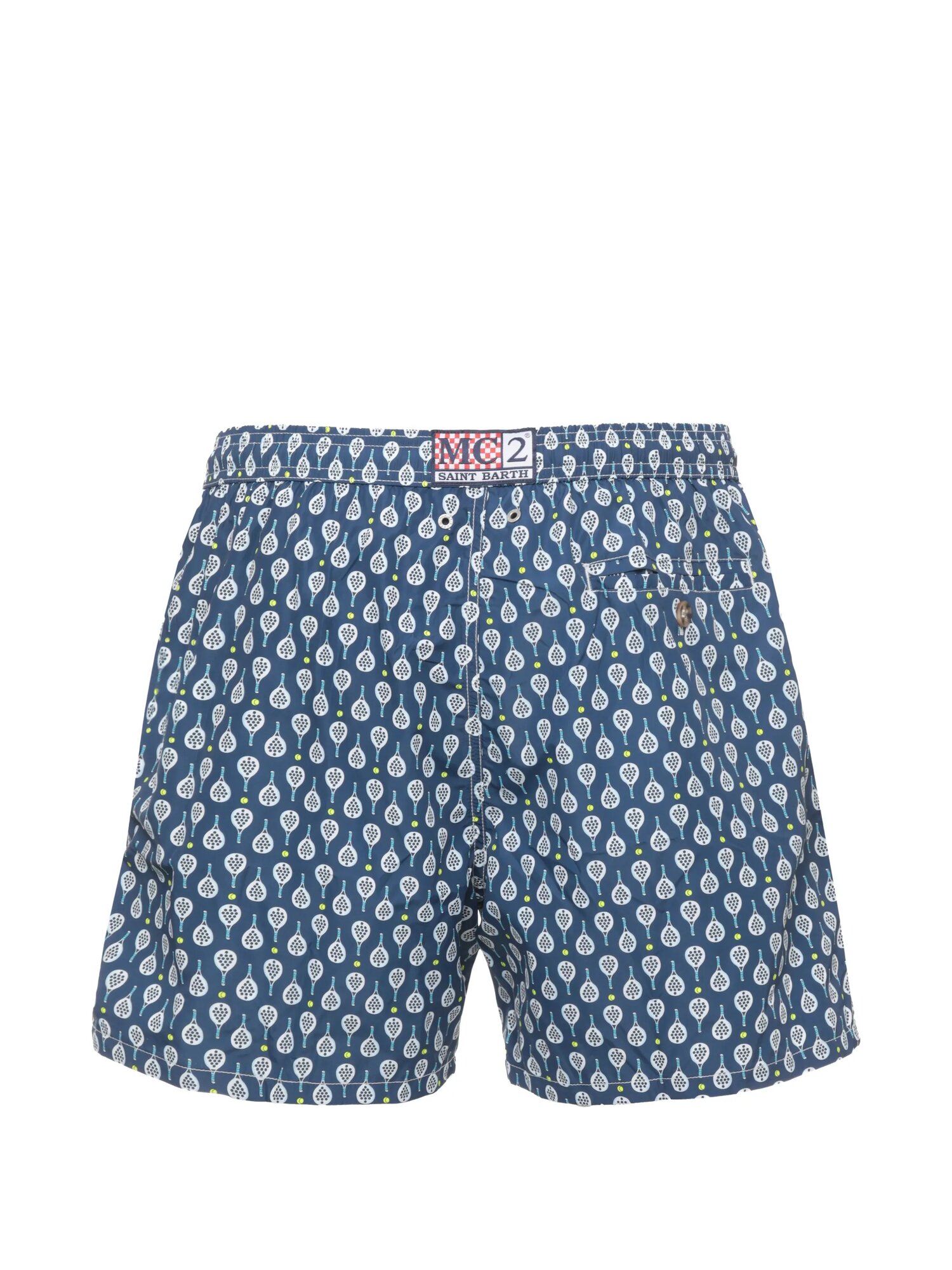 Шорты для плавания MC2 Saint Barth Padel-print drawstring swim shorts, размер L, blue — фото 1